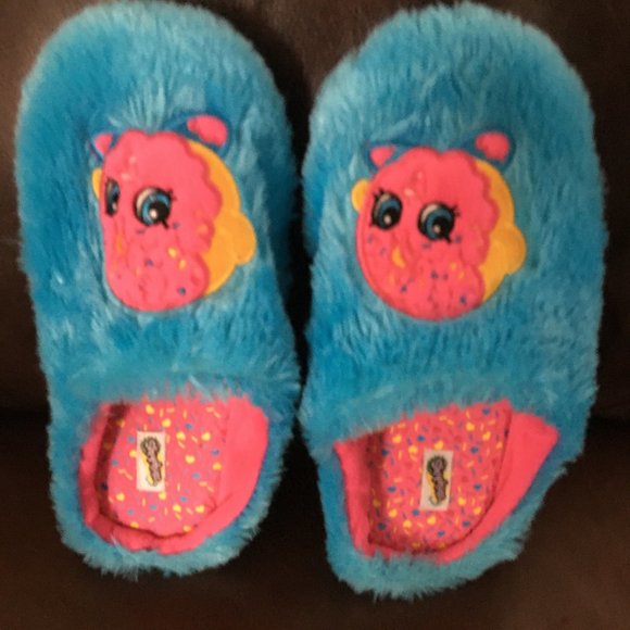 Shopkins | Shoes | Shopkins Girl Blue Doughnut Slippers House Shoe ...